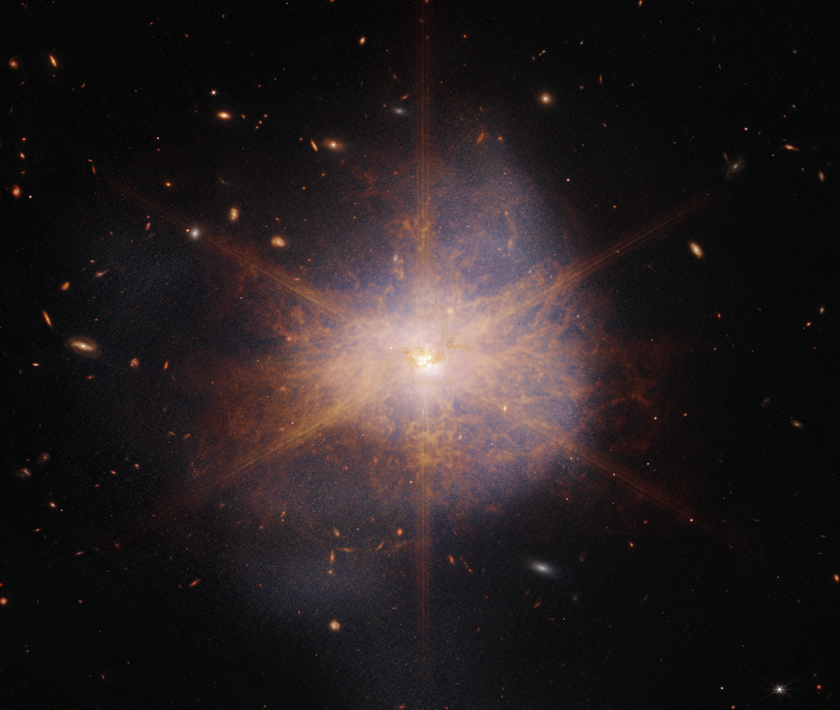 James Webb sfotografował w podczerwieni galaktykę Arp 220, która jest 1 ...